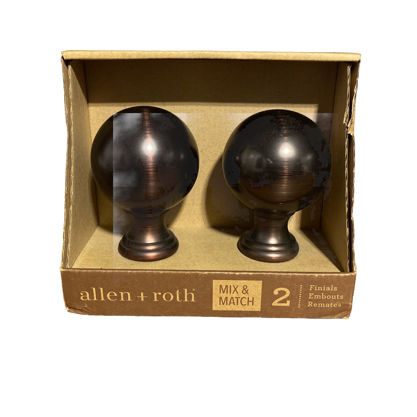 Allen + Roth - Round Finials - Oil-Rubbed Bronze - #0634446 | eBay