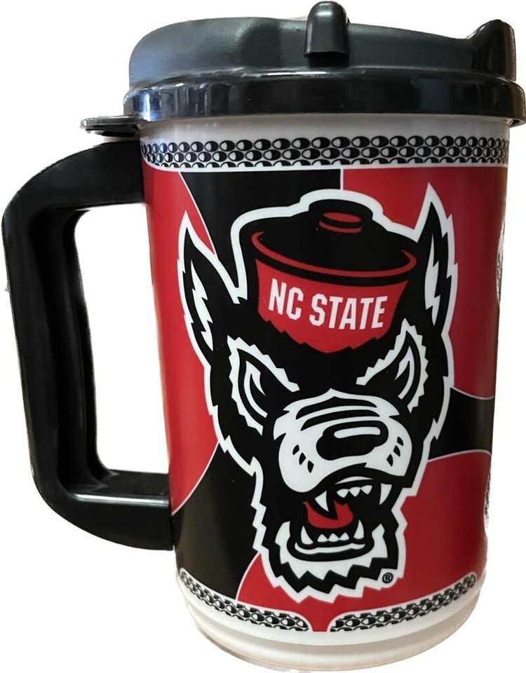 NCAA NC State Wolfpack 20 oz Thermal Travel Coffee Mug Twist Lid Cup N ...