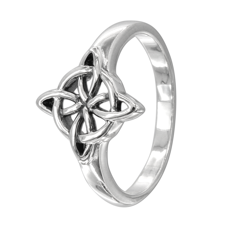 Sterling Silver Witches Knot Ring (4-15+Half Sizes) Celtic Wiccan Witch ...