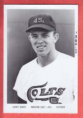 1963 HOUSTON COLT 45'S 5 X 7 GLOSSY TEAM ISSUE JERRY GROTE ROOKIE | eBay