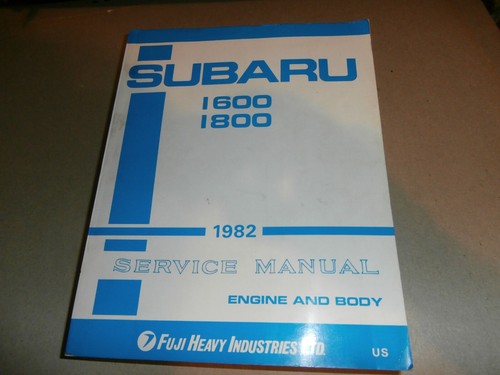 1982 Subaru 1600 1800 Service Manual Engine Body | eBay