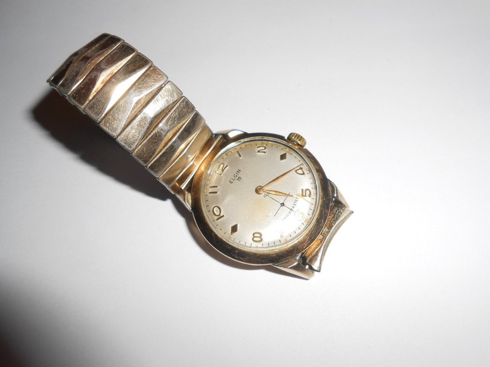 ELGIN 19 SHOCKMASTER MEN'S MECHANICAL WRIST WATCH. | eBay