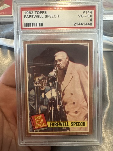 1962 Topps - Farewell Speech - Babe Ruth - Farewell Speech #144 Yankees ...