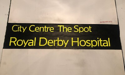 Derby Optare 192 Bus Blind 44"- City Centre The Spot Royal Derby ...