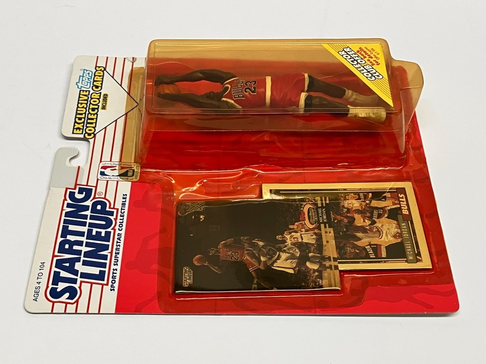 1993 Starting Lineup MICHAEL JORDAN Figure with Trading Cards and ...