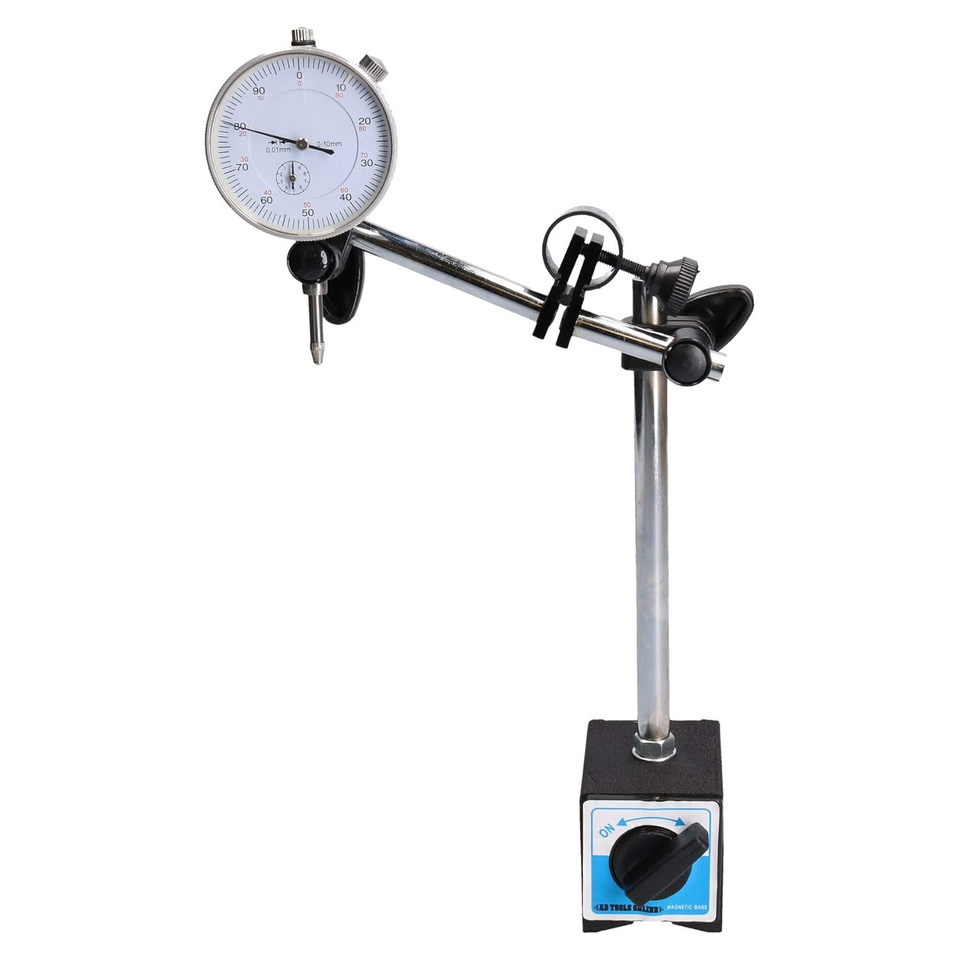 Dial Test Indicator DTI Gauge & Magnetic Base Stand Clock Gauge TDC ...
