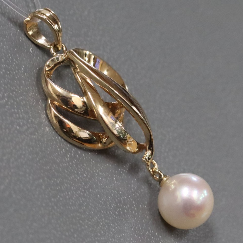 Tasaki K14 Pearl Pendant Top 2.8g Yellow Gold Tasaki Pearl | eBay