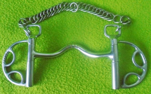 MYLER 5" Medium Wide Port Copper Inly Mouth Kimberwick Bit With Curb ...