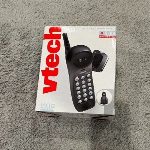NEW IN BOX Vtech VT 9109 Vintage Cordless Black Phone 900 MHz RARE | eBay