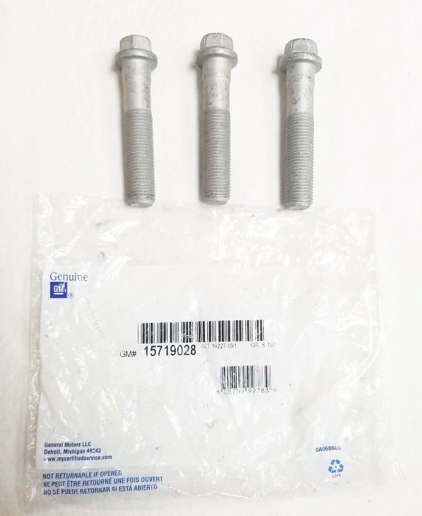 (3) GM 15719028 Front Wheel Hub Bolts 99-15 Silverado Tahoe Suburban ...