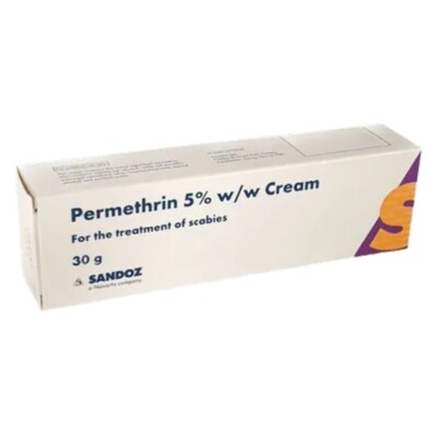 Permethrin 5% Cream for Scabies and Crab Lice 30g (Lyclear generic ...