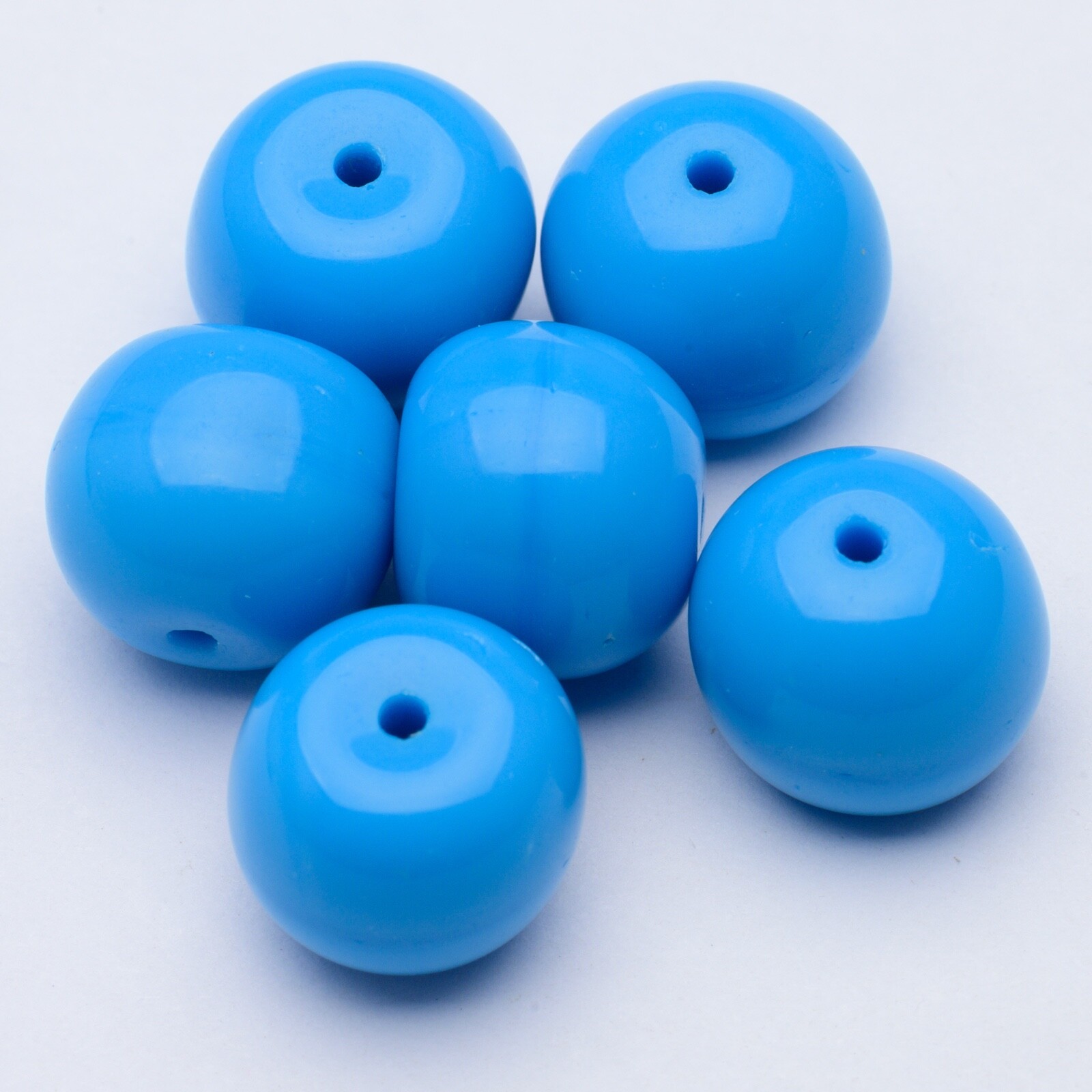 Vintage German Beads Round 11x9mm Blue 6pcs 10233015 | eBay