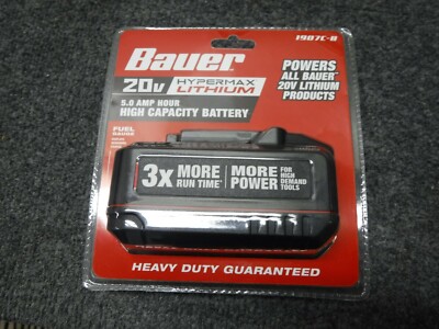 *NEW* Bauer 20v Lithium-Ion 5.0 Ah High Capacity Battery (57007) 1907C ...