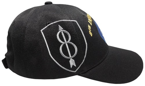 US Army 8th Infantry Division Black Shadow 3D Embroidered Cap Hat ...