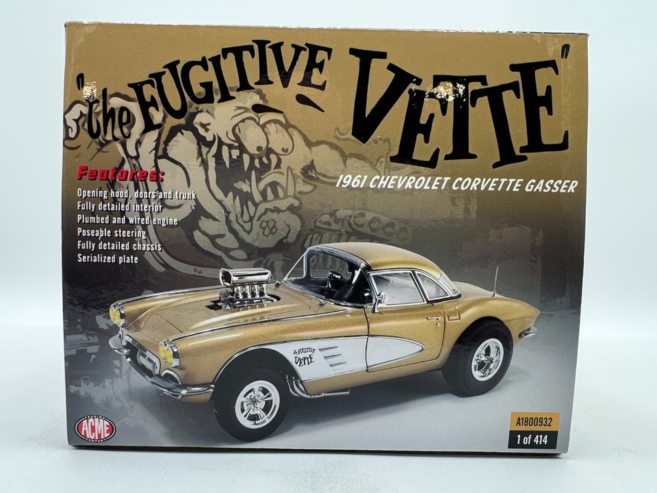 ACME - 1:18 model - 1961 CHEVROLET CORVETTE GASSER - THE FUGITIVE ...