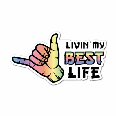 Livin My Best Life Sticker Decal Funny Hype Popular Fashion Silly New ...