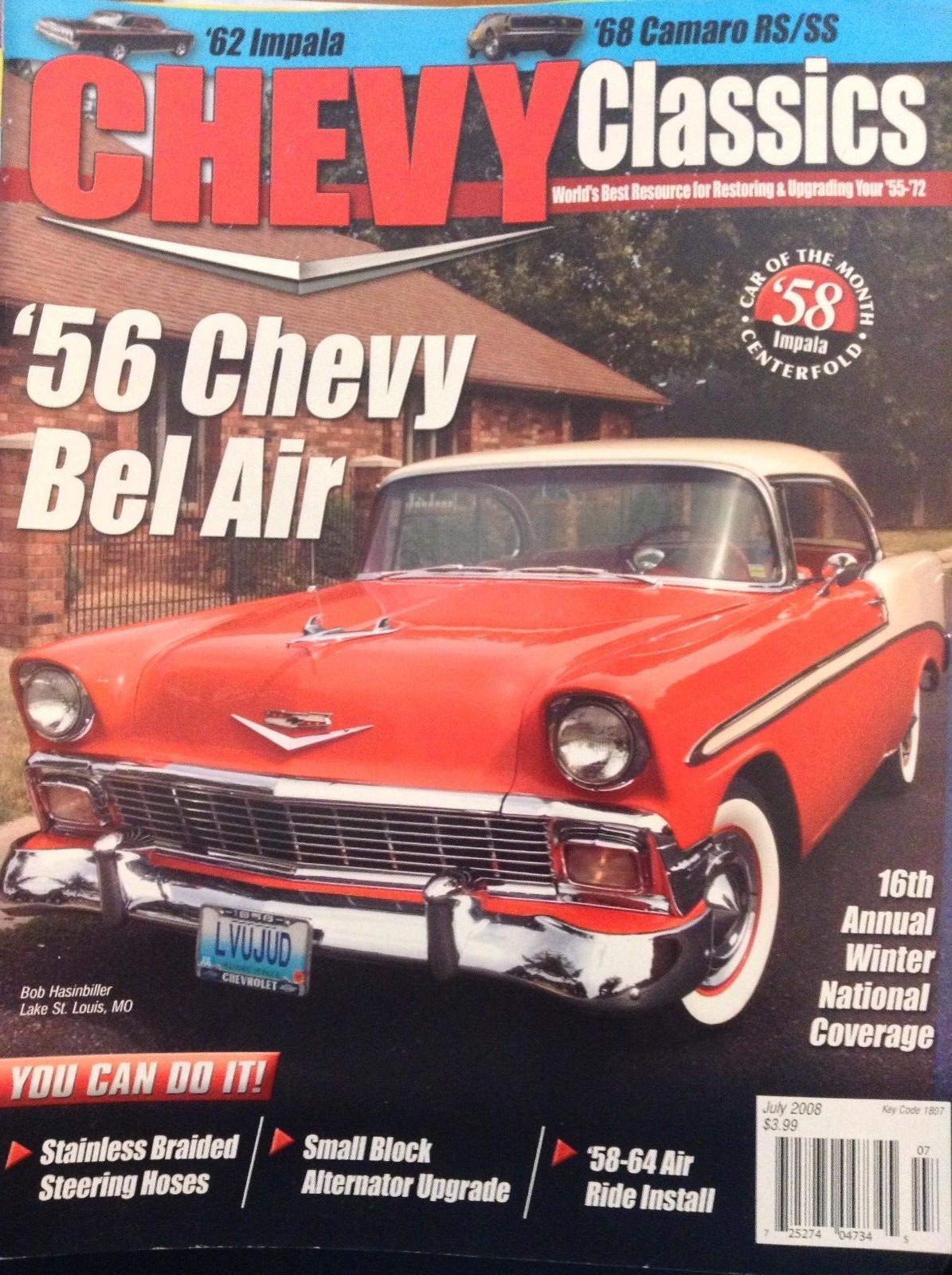 Chevy Classics Magazine '56 Chevy Bel Air July 2008 013118nonrh | eBay