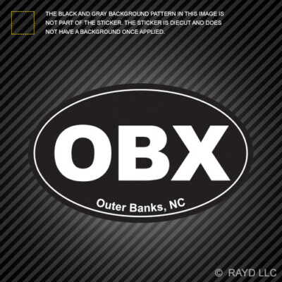 Oval OBX Outer Banks NC Sticker Die Cut Vinyl north carolina obx euro ...