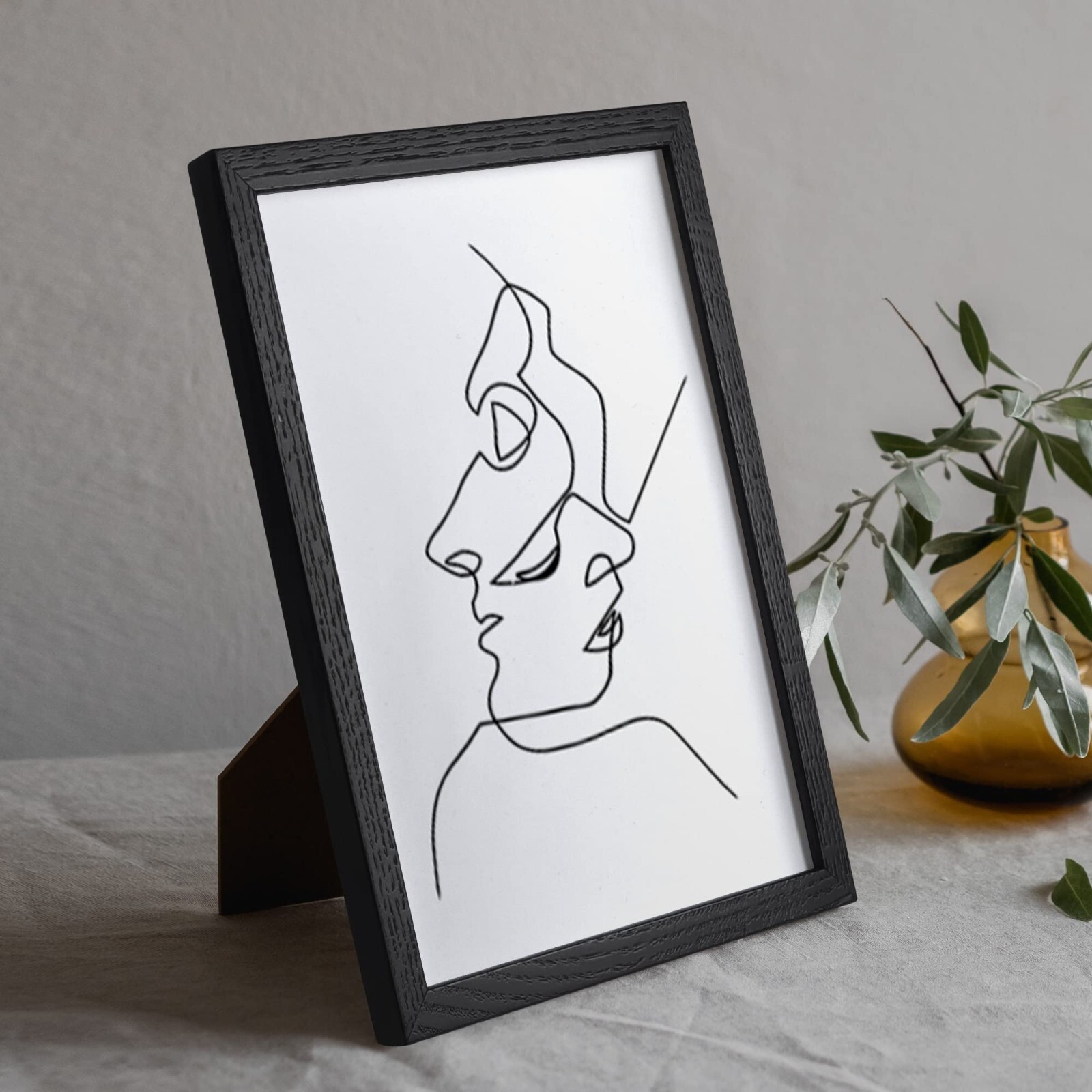 8"x10" One Picture Frame, Solid Oak Wood Photo Frame with Tempered Real ...