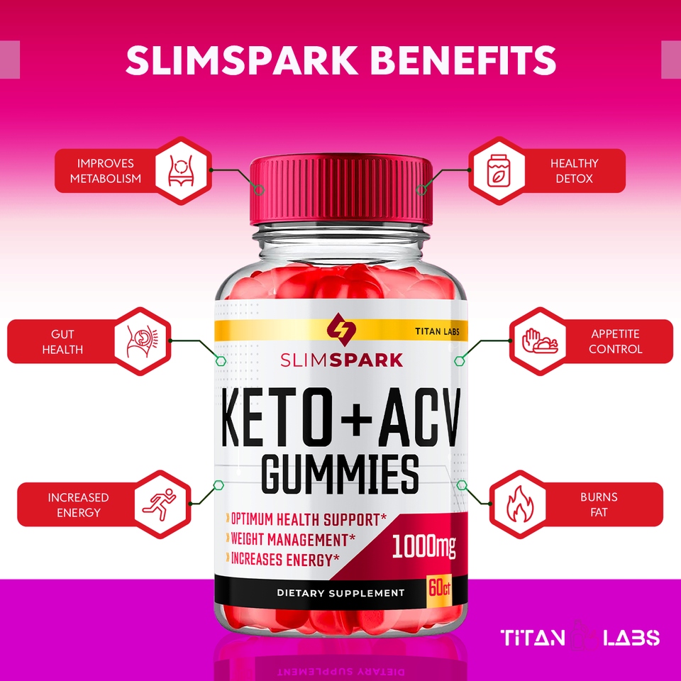(5 Pack) Slimspark Keto, Slim Spark Keto ACV Gummies Weight Loss (300 ...