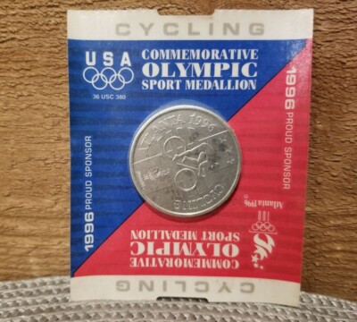RARE 1996 Atlanta Olympic USA Commemorative Sport Medallion Cycling ...