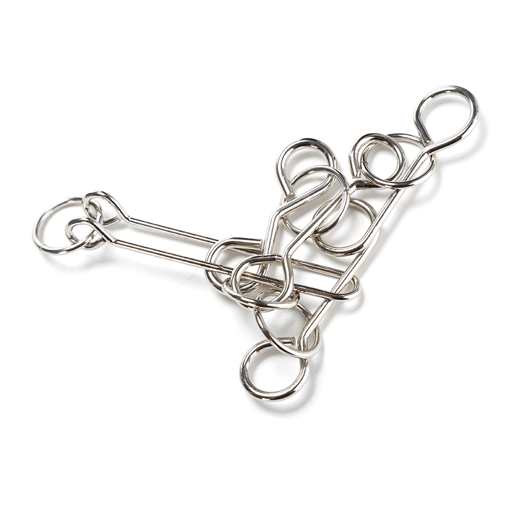Upgrade Metal Ring Puzzle Brain Teaser Metal Wire Puzzle Educational ...