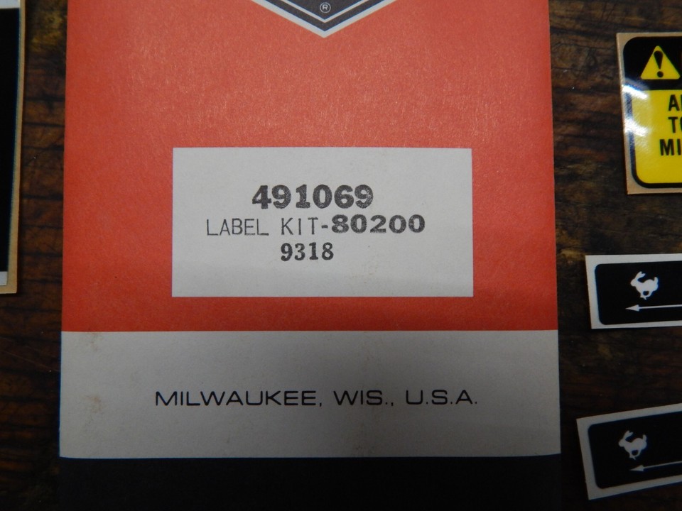 OEM Genuine Briggs & Stratton Decal Kit 491069 | eBay
