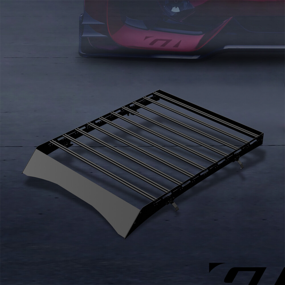 For 2014-2021 Tundra CrewMax Blk Modular Window Frames Roof Basket+Wind ...