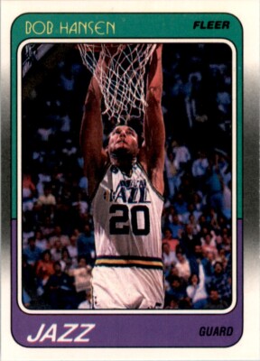 1988-89 Fleer Basketball Bobby Hansen RC Utah Jazz #113 | eBay