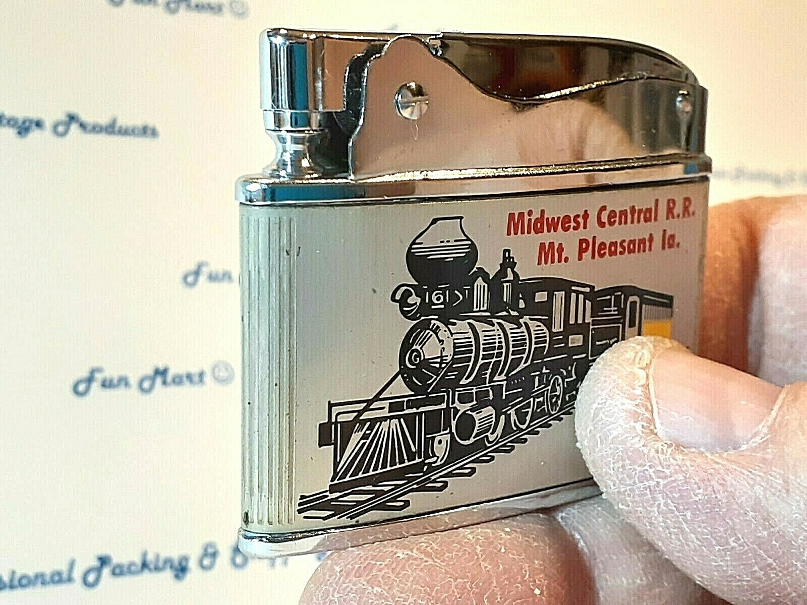 COLLECTOR'S Vintage NOS NEVER FIRED FLAT Midwest Central RAILROAD ...
