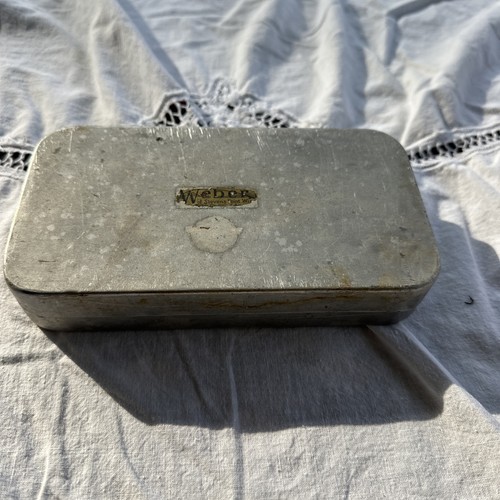 Vintage Metal Weber Of Steven’s Point Wisconsin Fly Fishing Tackle Box ...
