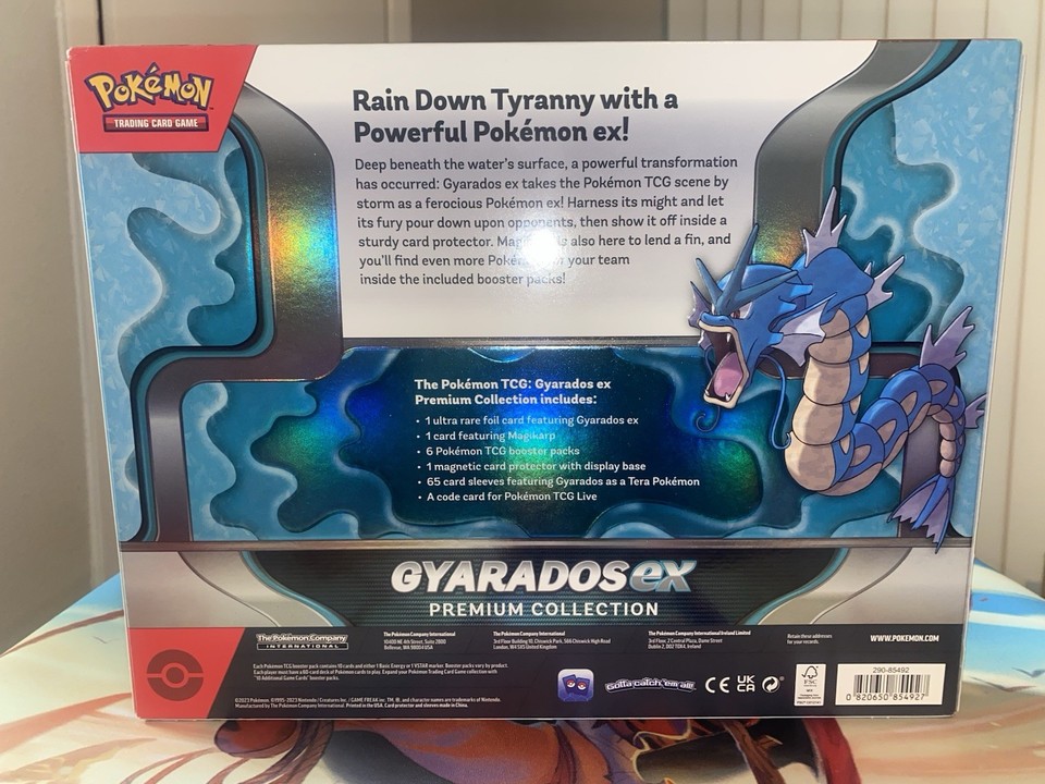 Pokémon TCG Gyarados EX Premium Collection Box GameStop Exclusive ...