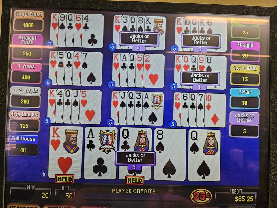 IGT Game King 3play 5play 10play and Spin Poker 044 Flash Board ...