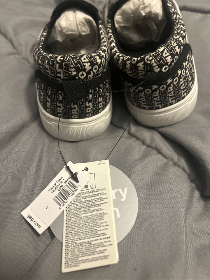 NWT GapKids Star Wars Logo Slip On Shoes Size 2 | eBay UK