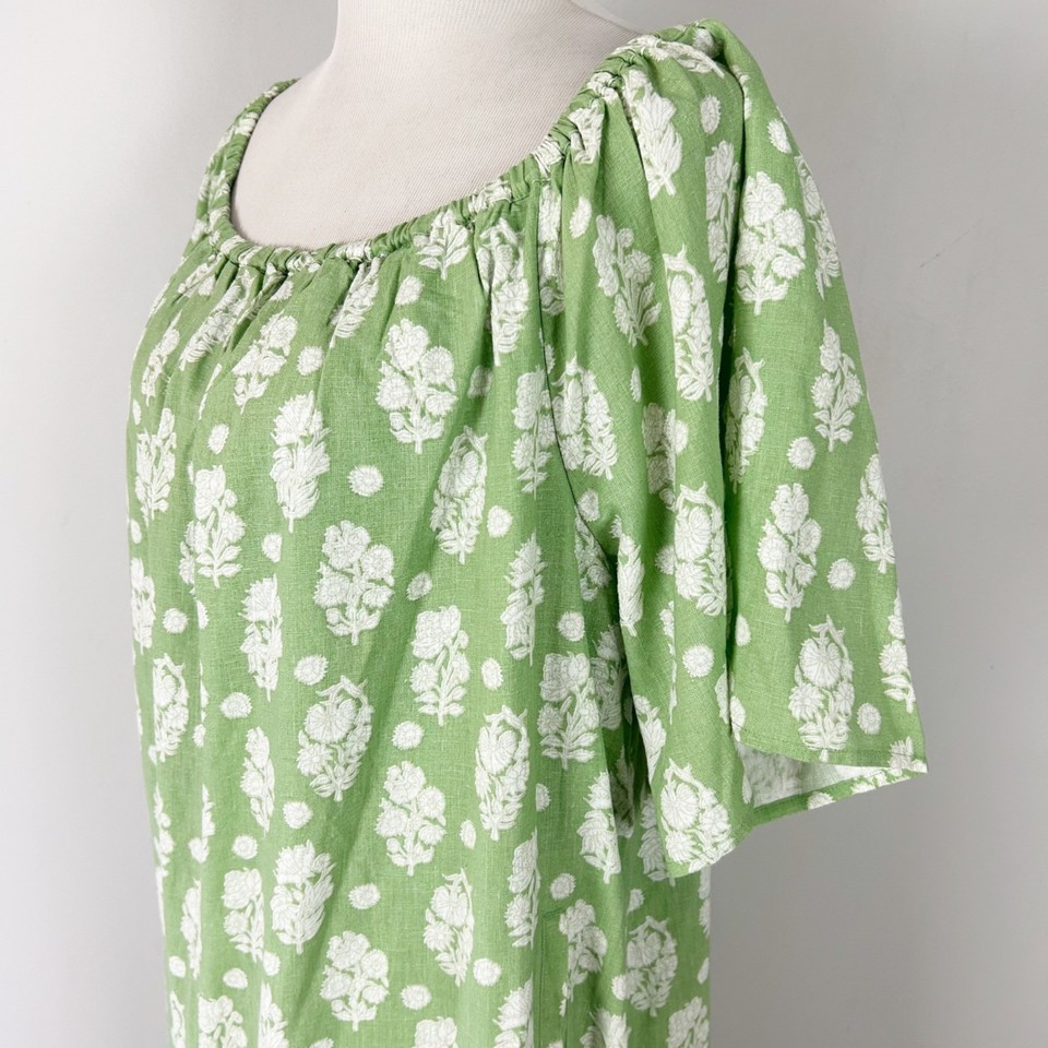 NEW Crown & Ivy Green Floral Tiered Maxi Dress Spring Easter Size XL ...