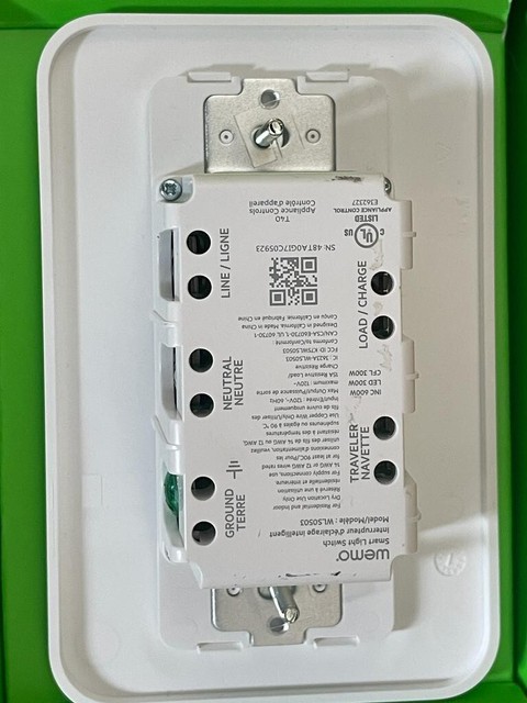 Open Box WEMO WLS0503 Smart LightSwitch with Thread HOMEKIT for sale ...