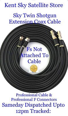 Sky Cable Extension Sky Q Sky+Hd Twin Coax Satellite Sky Lead Shotgun ...