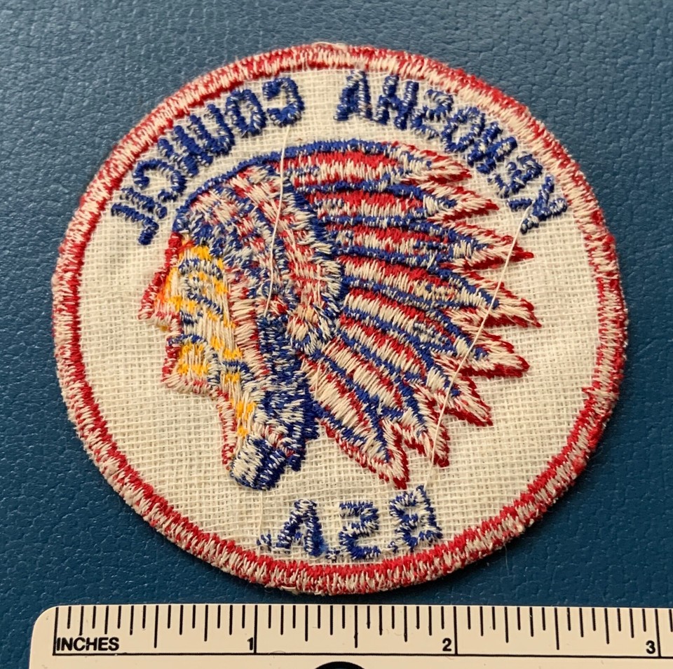 VTG 1950s KENOSHA COUNCIL Boy Scout Uniform Badge PATCH Indian Chief ...