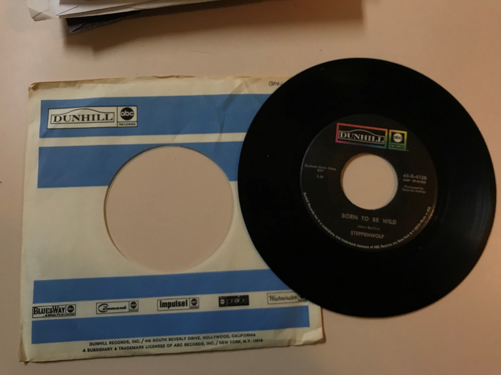 ROCK 45 RPM RECORD - STEPPENWOLF- DUNHILL D-4138 | eBay