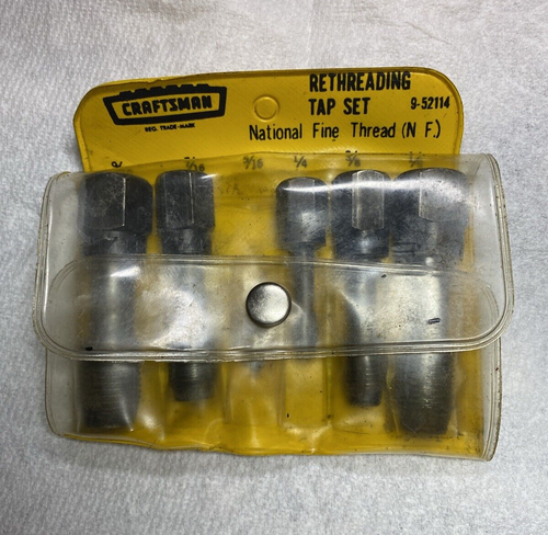 Vintage Craftsman Rethreading Tap Set Of 5, 9-52114 National Fine ...