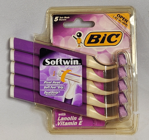 vintage 1999 Bic Softwin twin blade Razors lanolin Vit E purple For ...