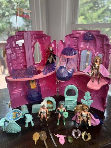 RARE 80s She-Ra CRYSTAL CASTLE Playset Princess of Power DOLLS ...