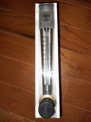 King Instrument Acrylic Tube Flowmeter With Valve, 0-10 GPM, 1/4"NPT ...