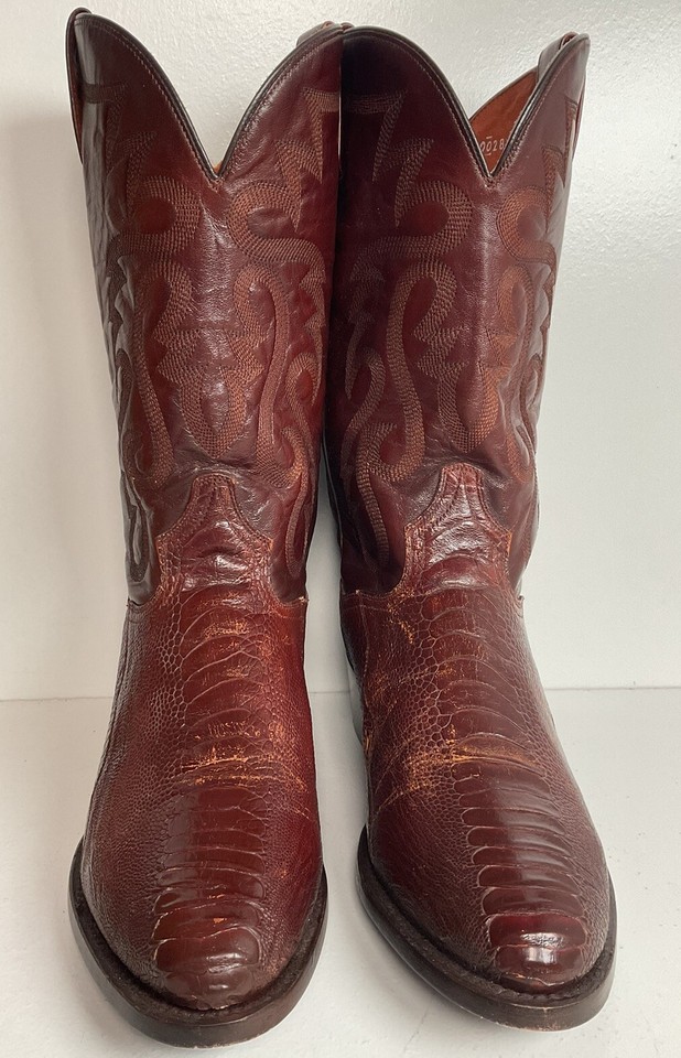 Dan Post Exotic Ostrich Leg Cowboy Boots 10 D | eBay
