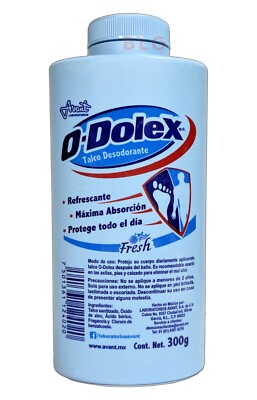O DOLEX Fresh TALCO DEODORANT TALCUM POWDER Feet Odor Talco Desodorante ...