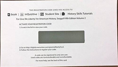 InQuizitive Student Registration Access Code for Give Me Liberty An ...