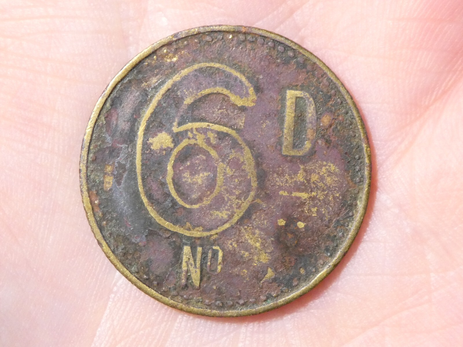 Antique OG & Co Osborne Garret South Africa Sixpence 6D Token #X44 ...