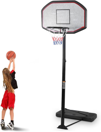 Portable Basketball Hoop Stand, Adjustable 6.5-10 Ft Height, 43 Inch ...