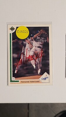 FERNANDO VALENZUELA 1991 UPPER DECK AUTOGRAPHED SIGNED # 175 LOS ...