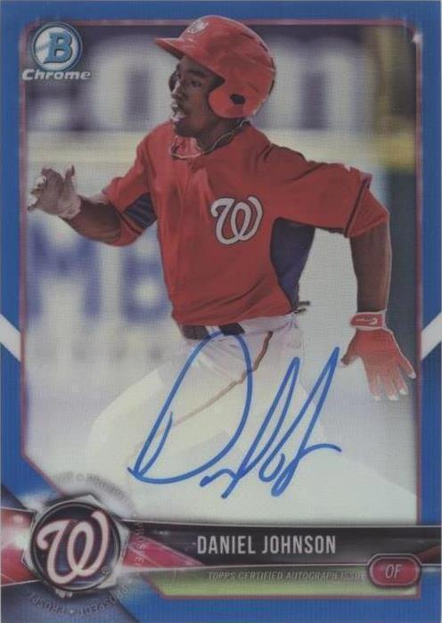 2018 Bowman - Chrome Prospect Autographs Daniel Johnson #CPA-DJ Blue ...